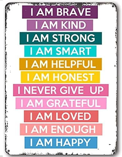 Kids Positive Affirmation Mindfulness Kids Wall Art Affirmation Deck ...