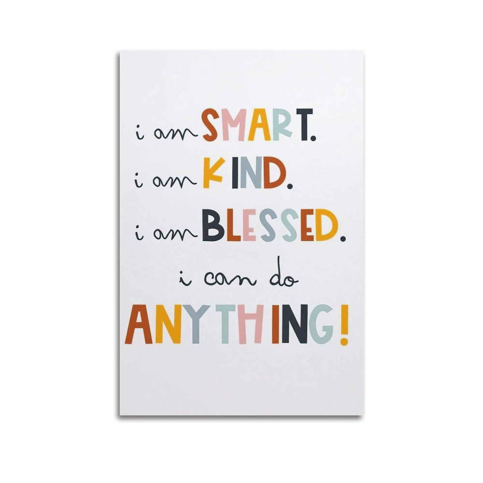 Kids Positive Affirmation Motivational Art - Classroom & Family Decor ...