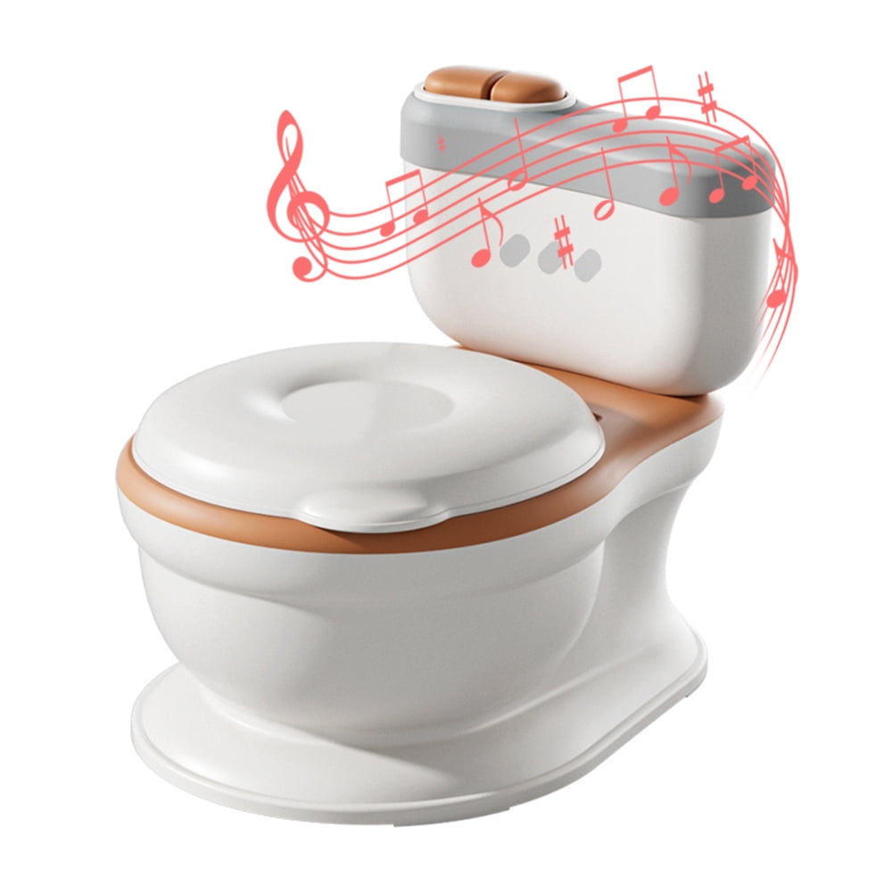Kisdream Potty Training Toilet Seat for Kids with Flushing Sound, Soft ...