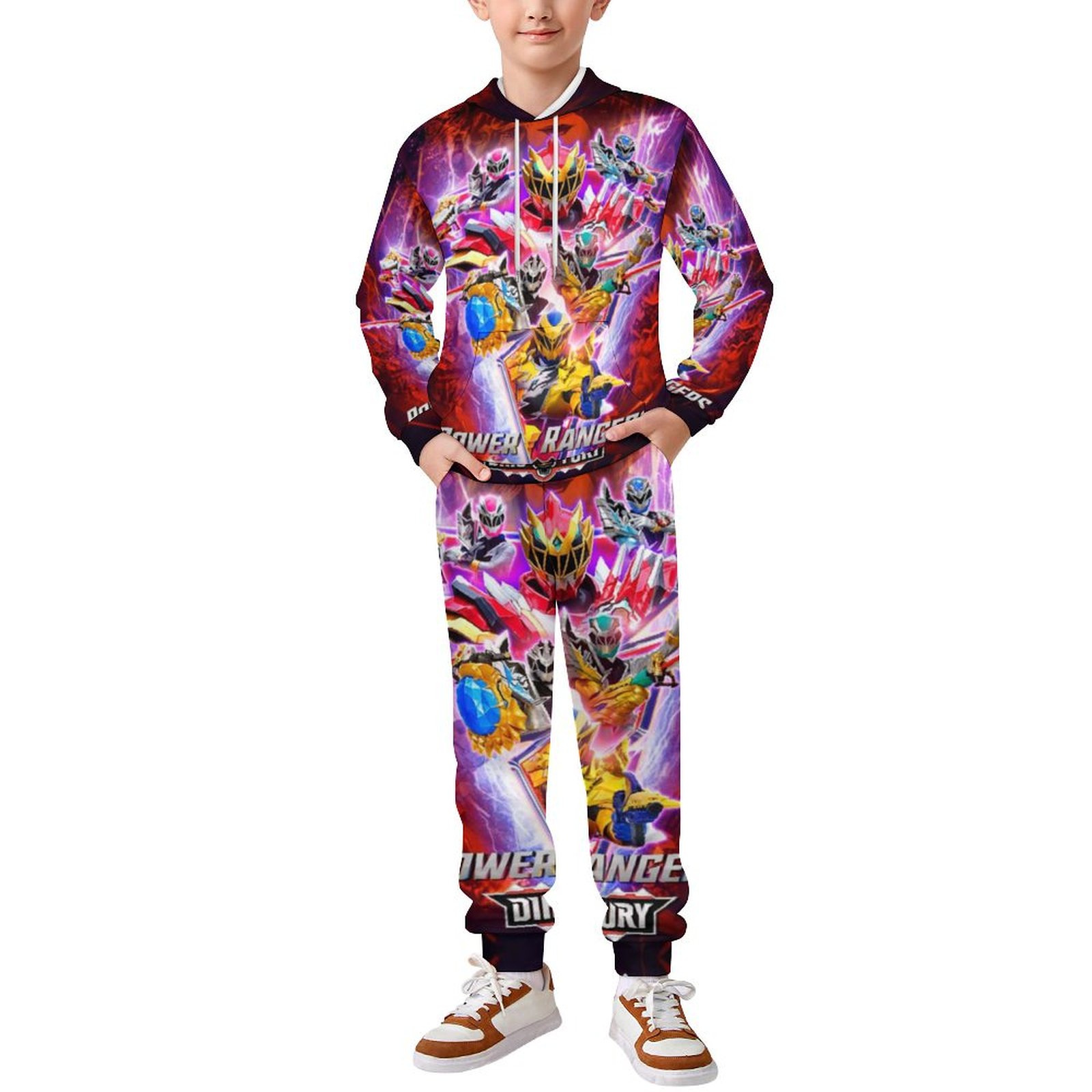 Kids Power Rangers Hoodie With Pant Set 3D Print Hooded Sweatshirt ...