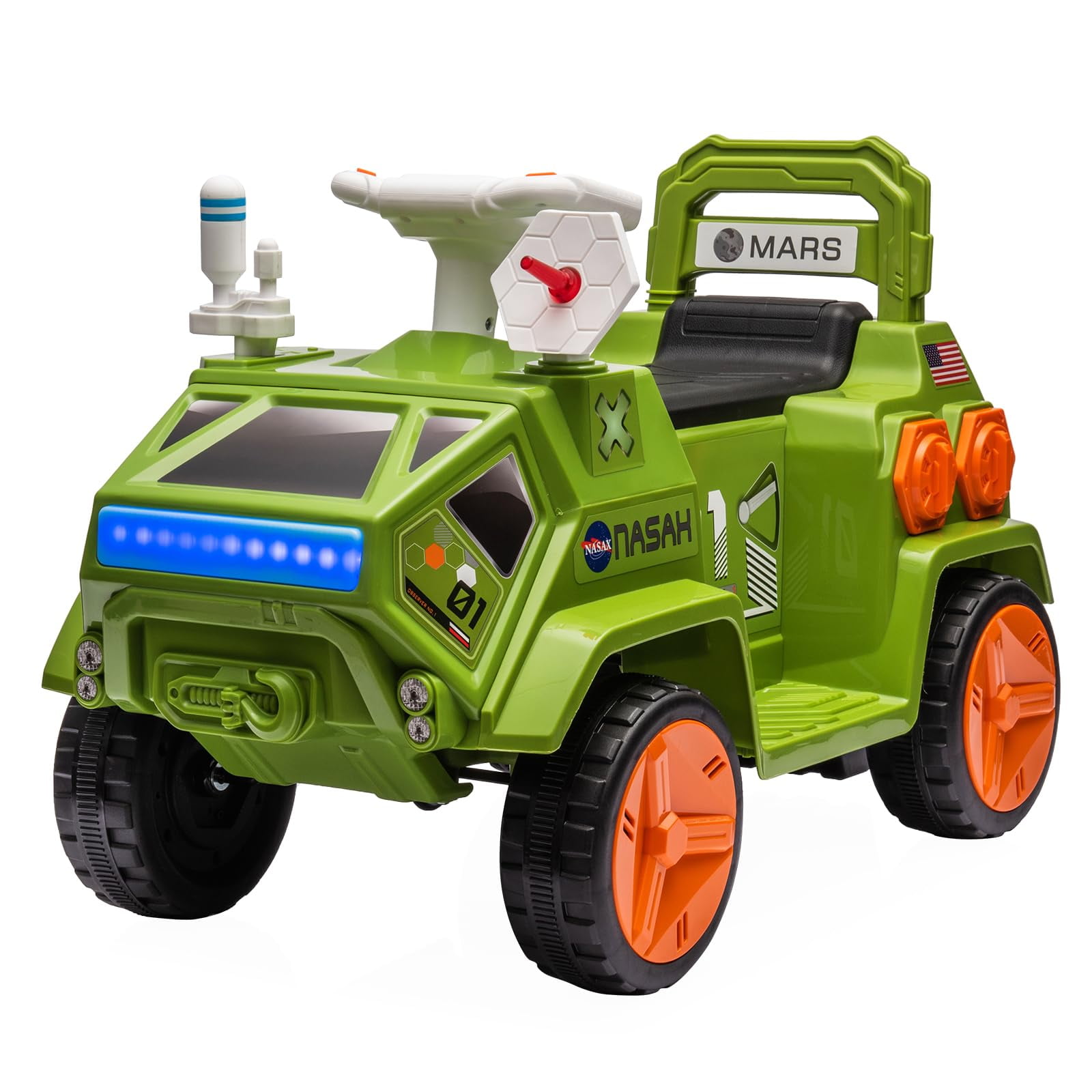 Kids' Powerful and Safe Electric Ride-On Car with Dynamic Rocket Sound ...