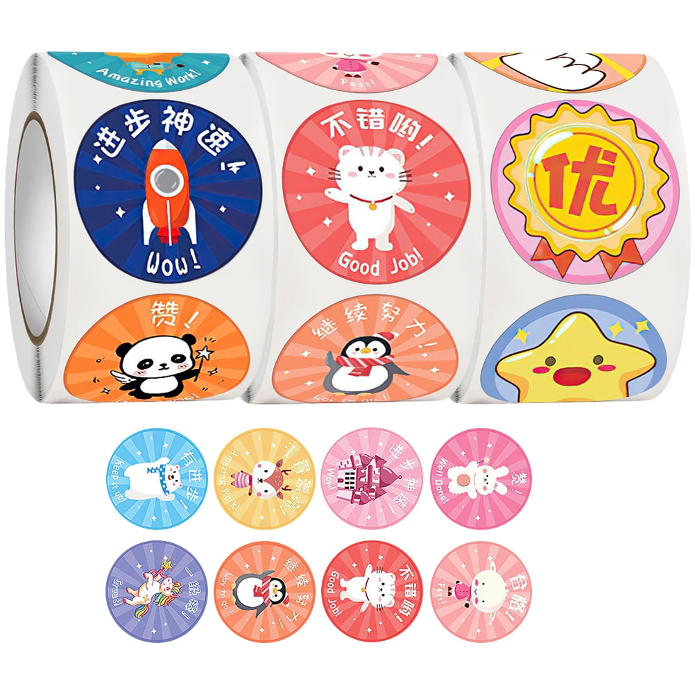 Kids Praise Stickers, 3 Rolls Kids Praise Stickers Kids Reward Decals ...