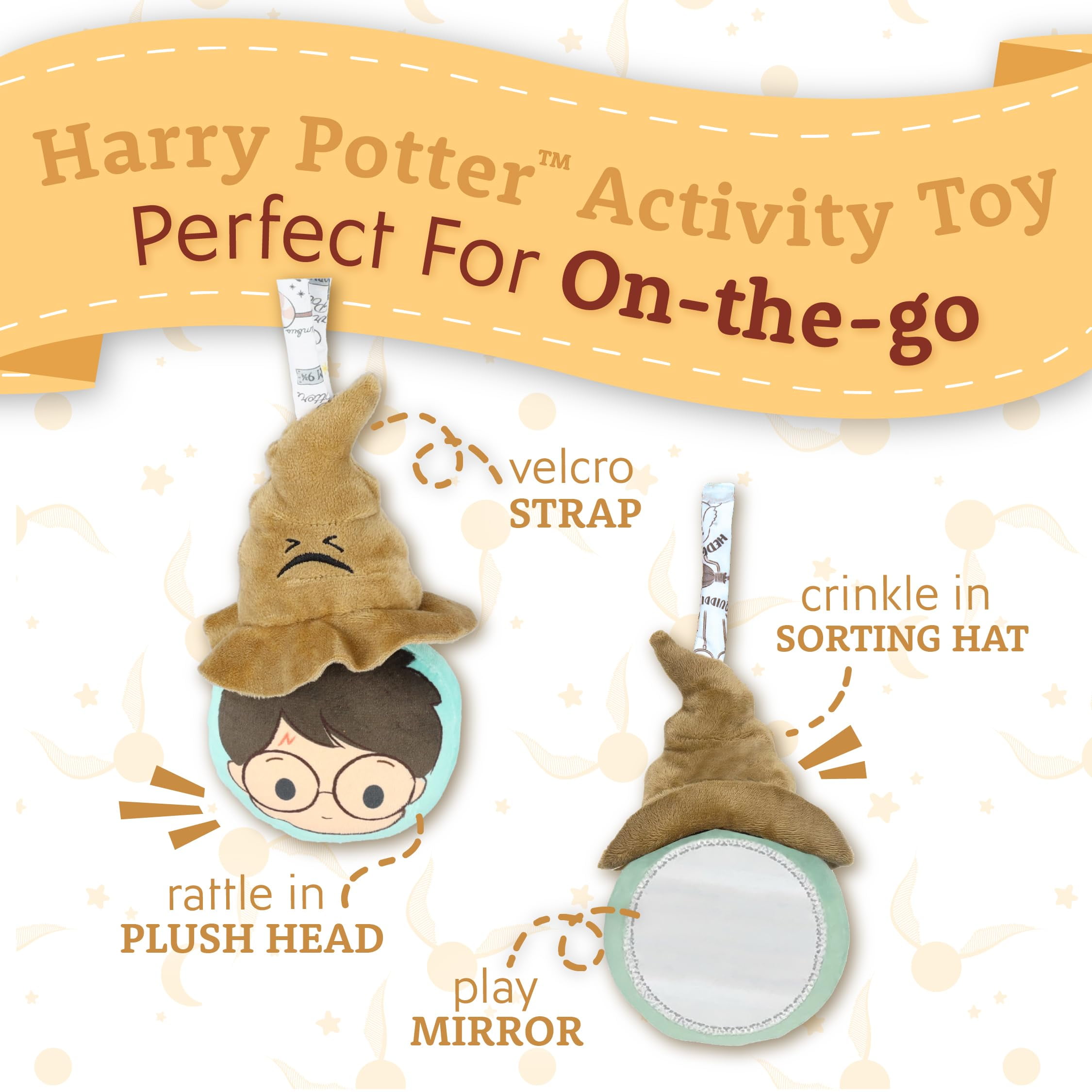 Kids Preferred Harry Potter Sorting Hat Mirror On The Go Rattle Plush ...