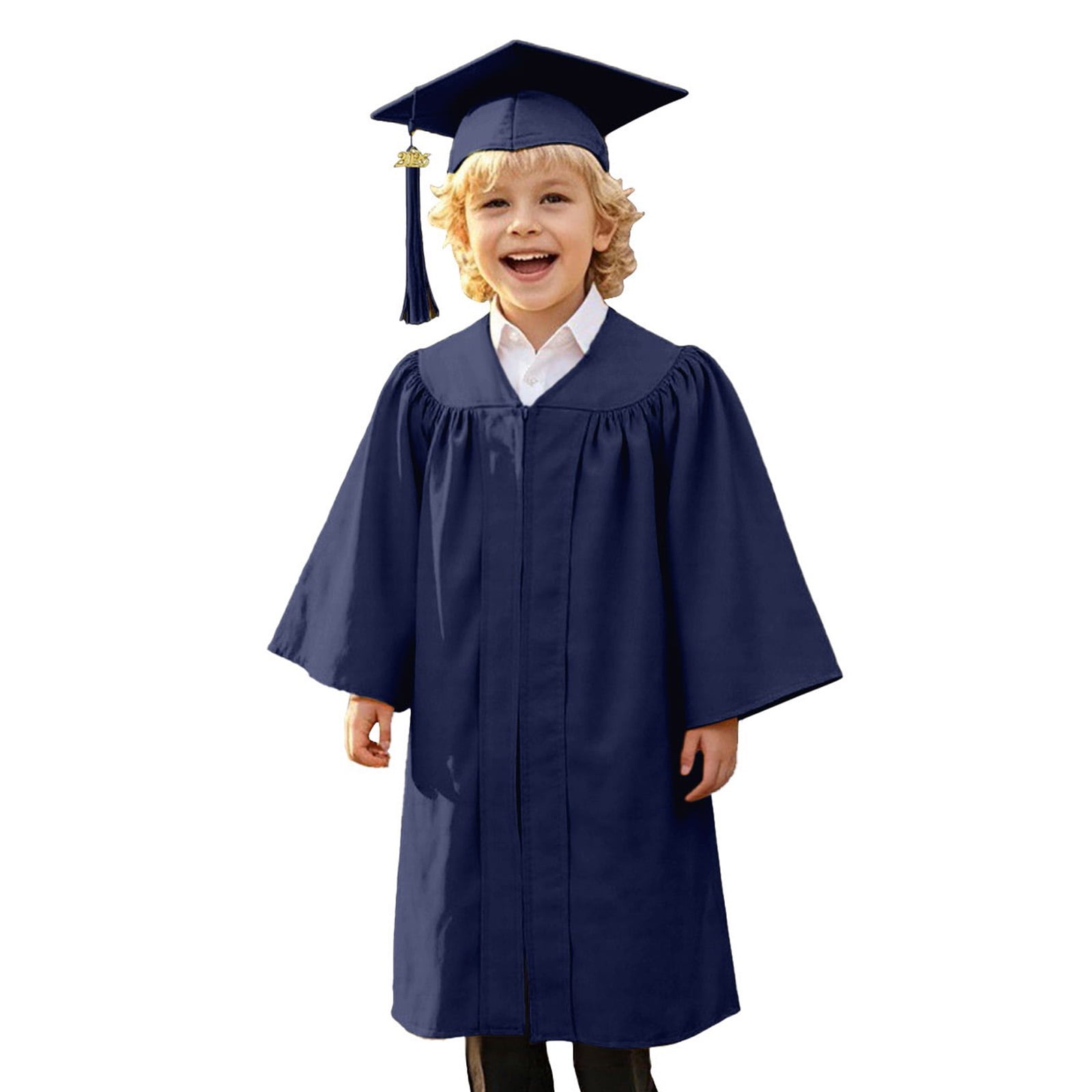 Kids Preschool Graduation Cap and Gown with Tassel Blue Cap and Gown ...