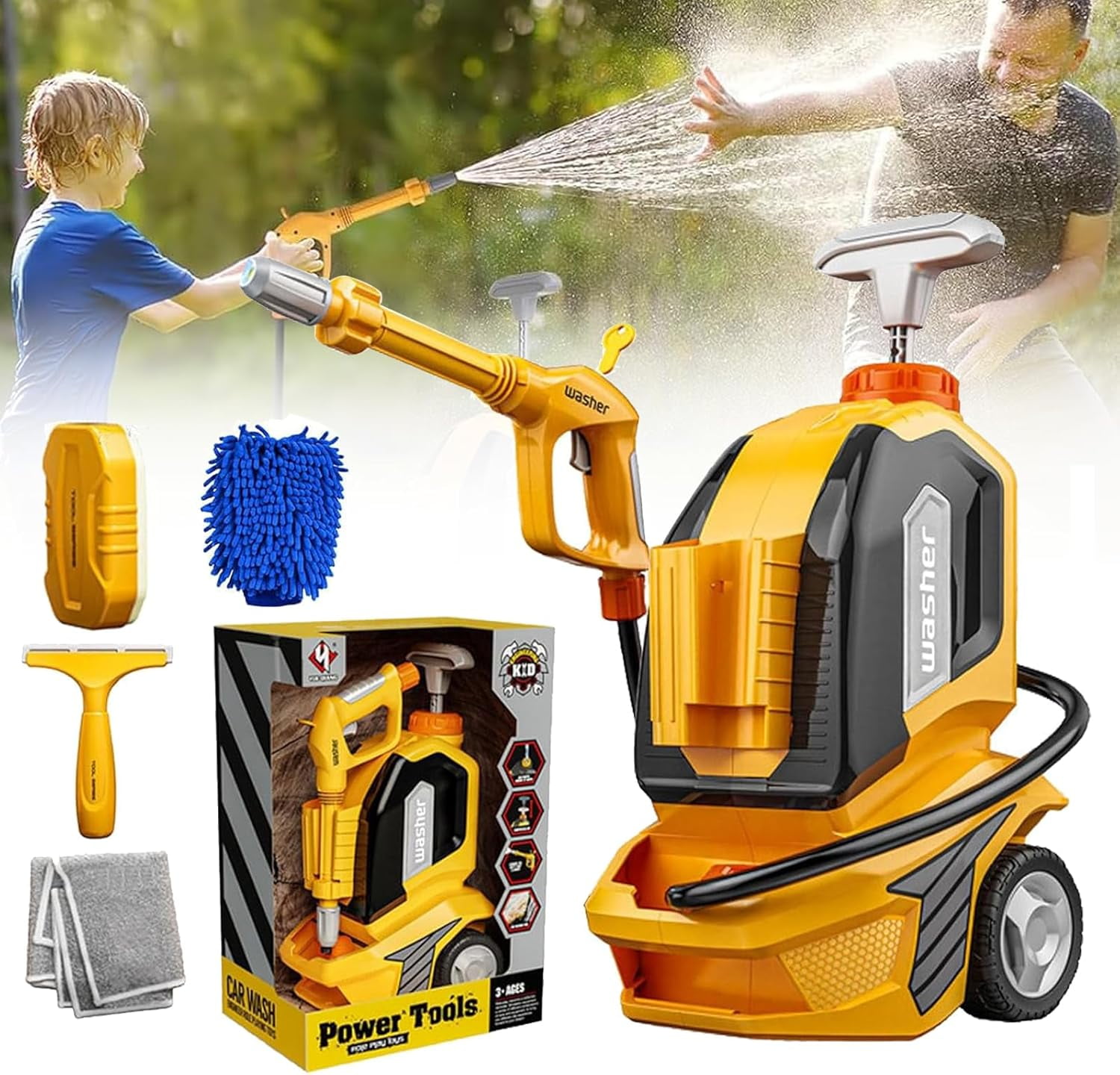 Kids Pressure Washer Toy, Kids Power Washer Toy, Kids Clean Car Wash ...