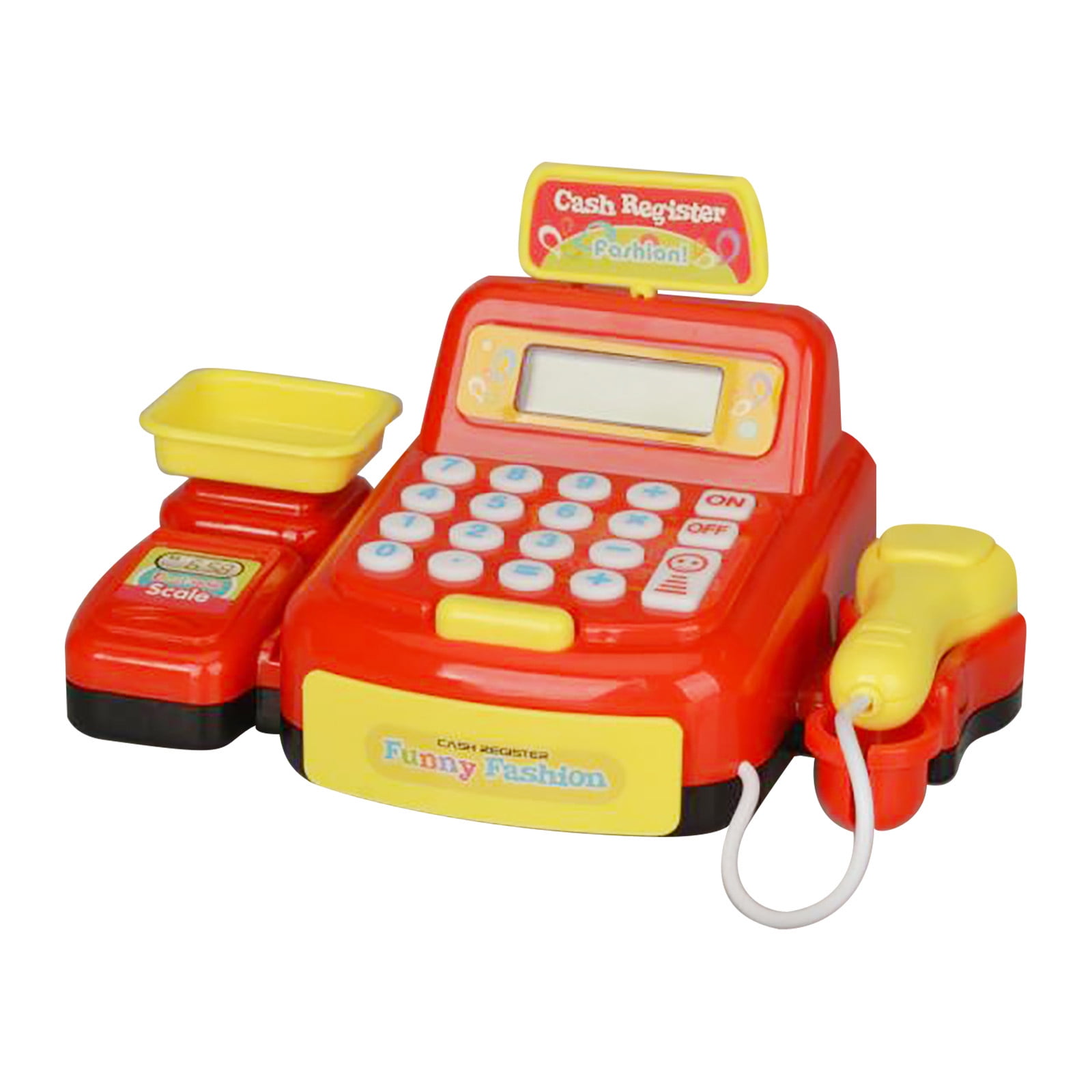 Kids Pretend Play Cash Register Toy - Simulation Cashier Role Play Set ...