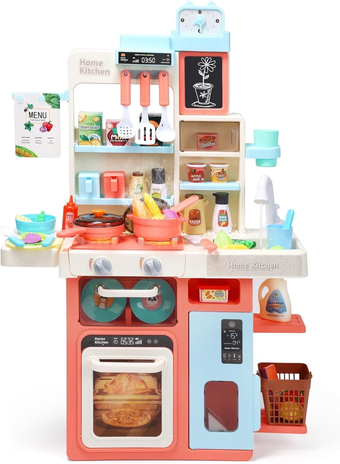 Pretend Play Toy Mini Home Kitchen: Miniature Kitchen and Cookware Toy ...
