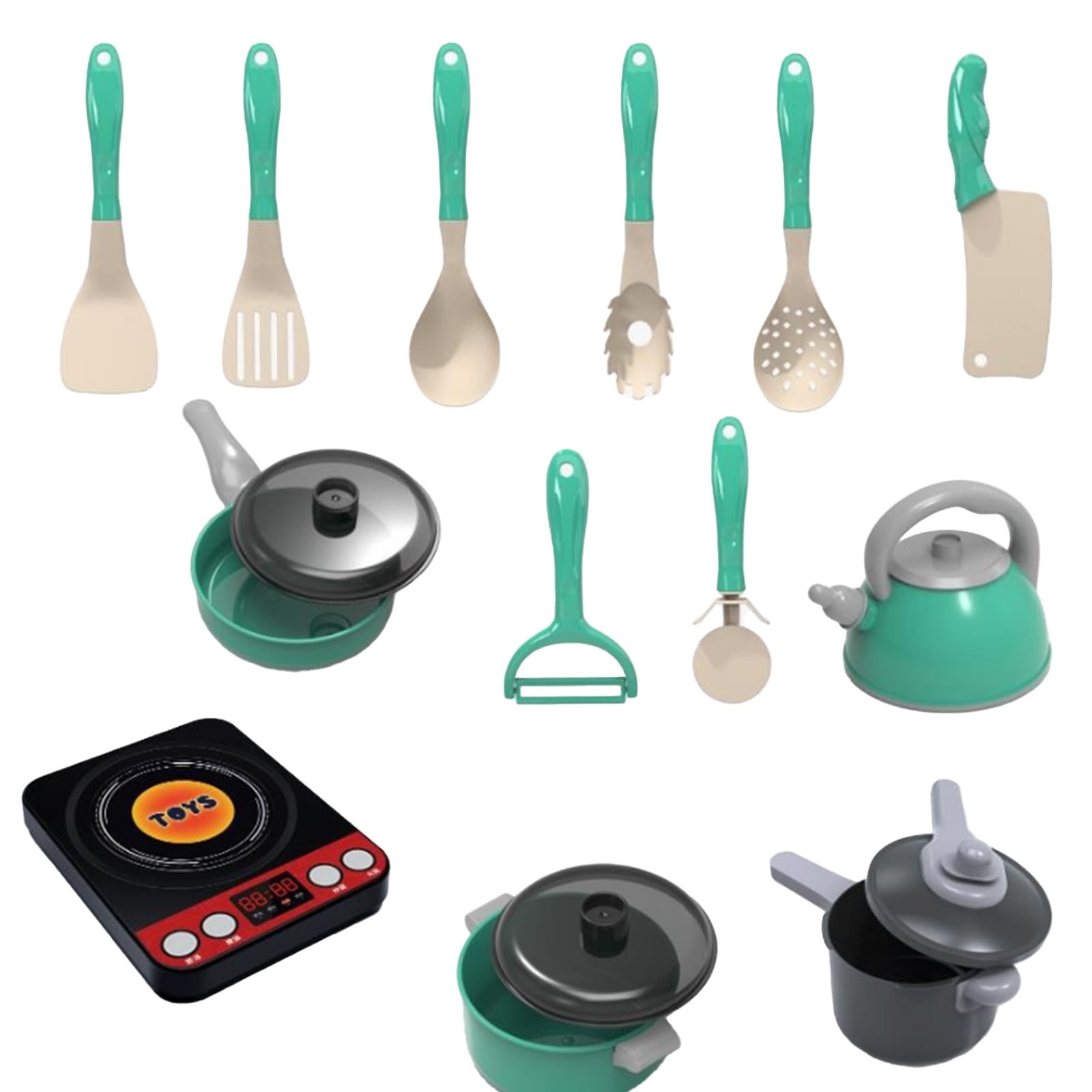 Kids Pretend Play Kitchen Toy Set for Toddlers Girls & Boys 2-6 Years ...