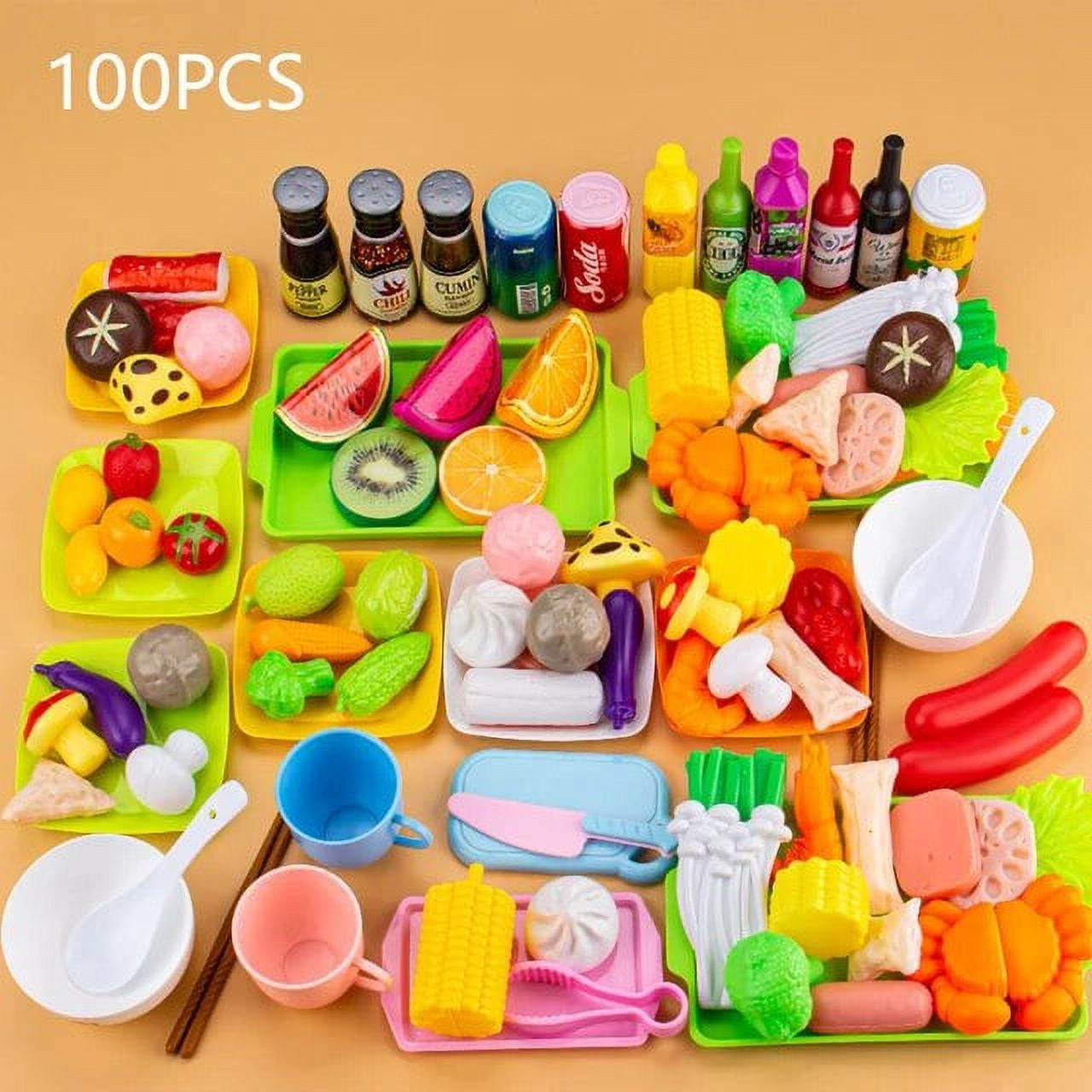 Kids Pretend Play Kitchen Toys Simulation Food Barbecue Cooking Toys ...