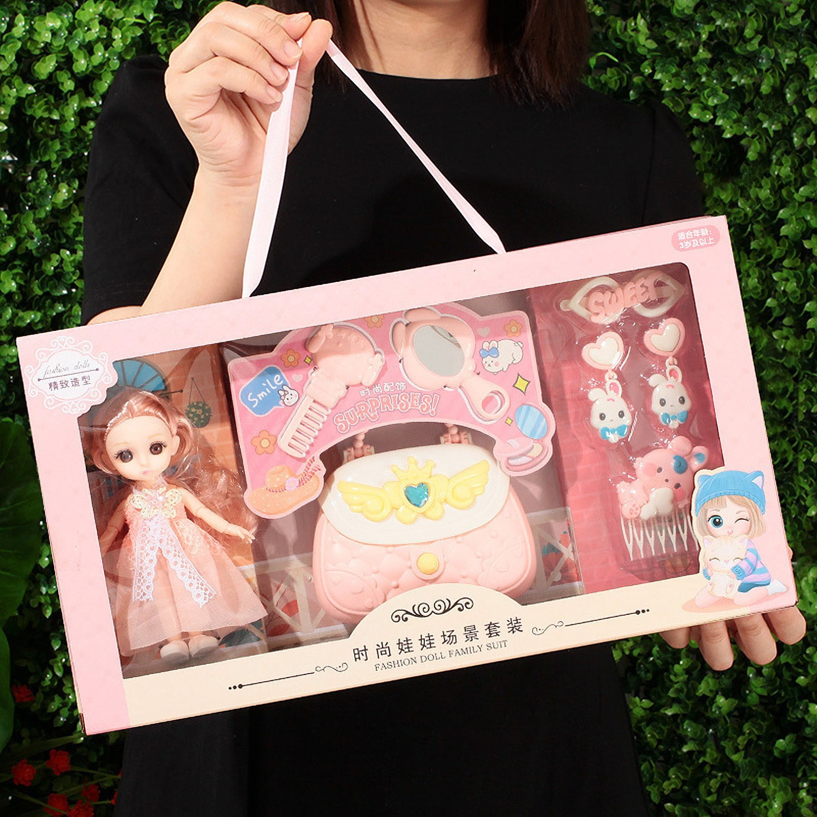 Kids Pretend Play Makeup Set, Toddler Girls Beauty Salon Toy Kit with ...