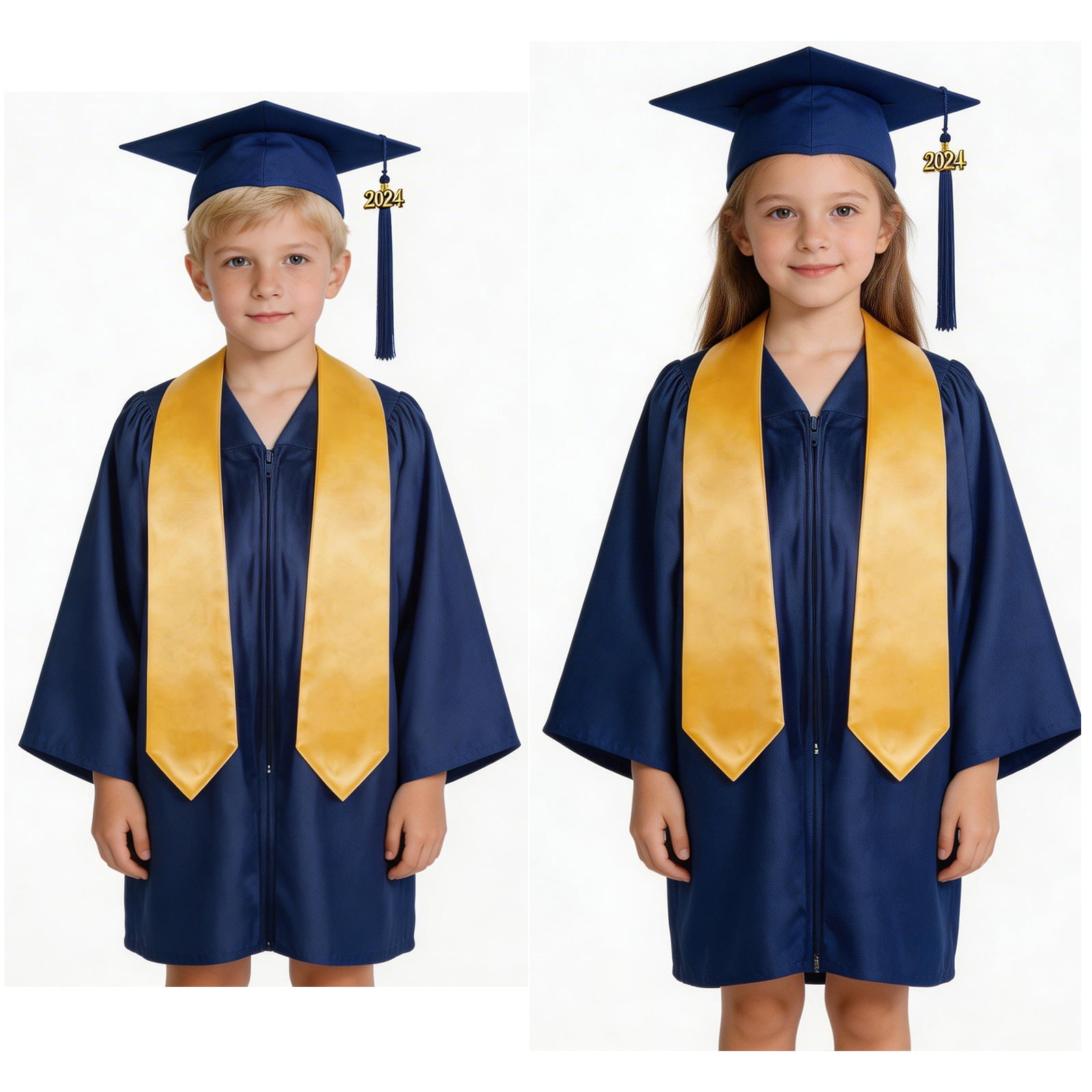 Kids Primary School Graduation Cap and Gown for Kids Navy Cap and Gown ...