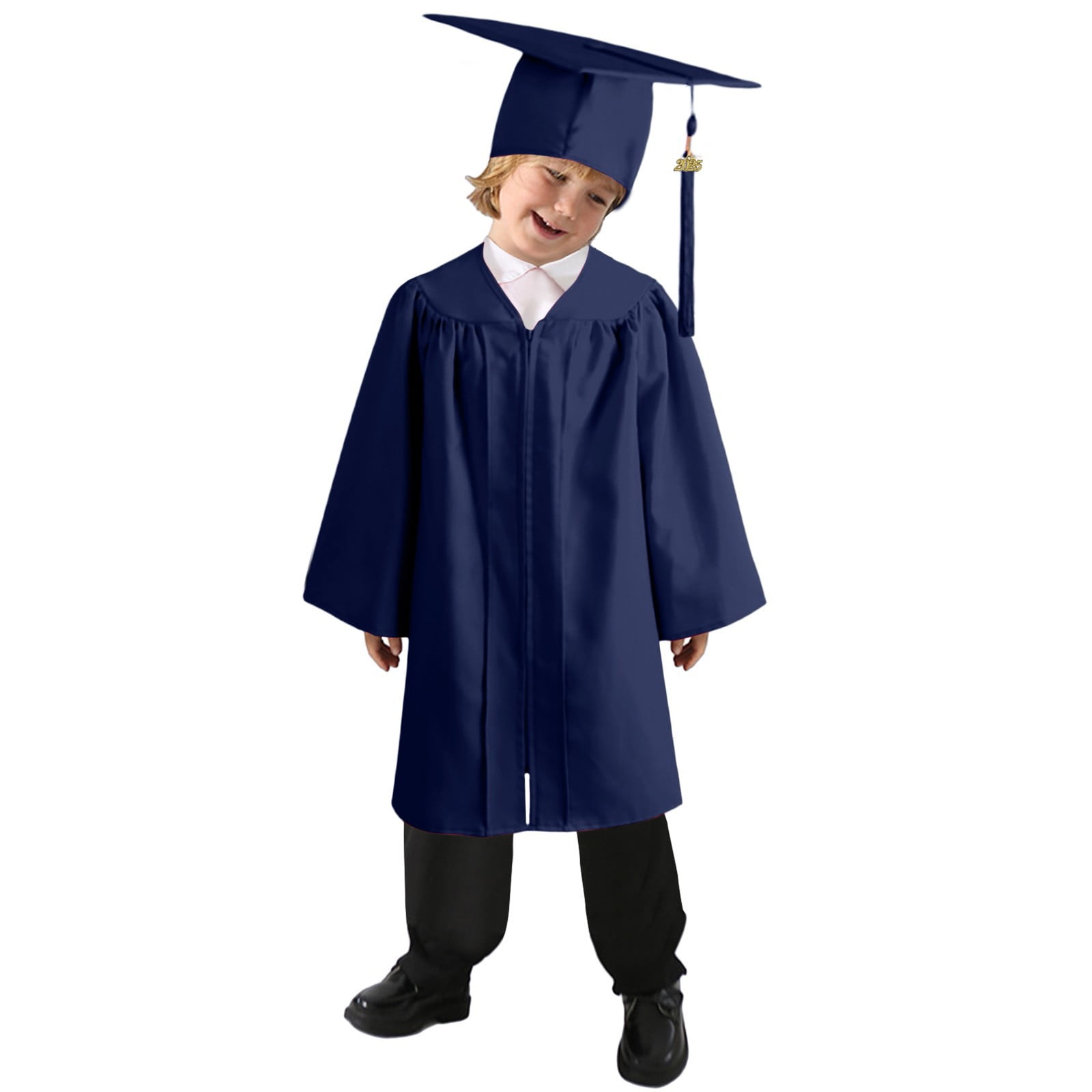 Kids Primary School Graduation Cap and Gown with 2025 Tassel Blue Cap ...