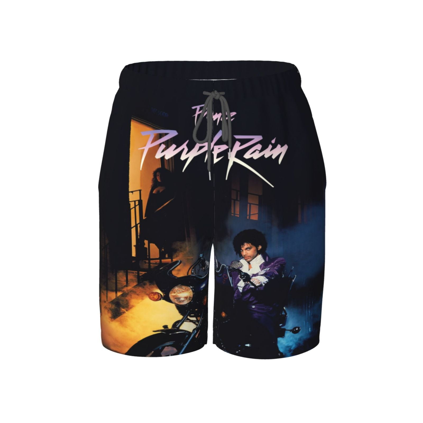 Kids Prin-ce Purple Ra-iN Beach Shorts with Mesh Liner Swim Trunks Swim ...
