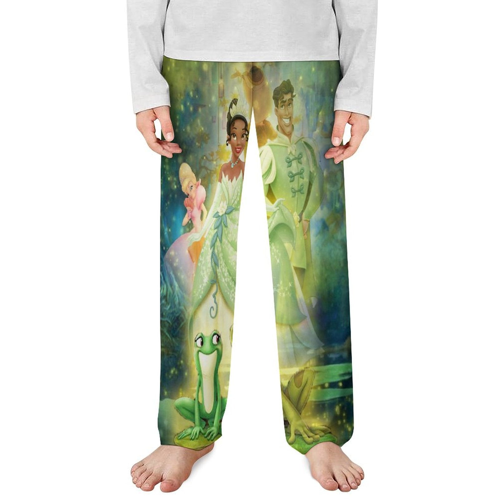 Kids Princess Fro-g Pajama Pants Cartoon Long Pj Pants Cute Elastic ...