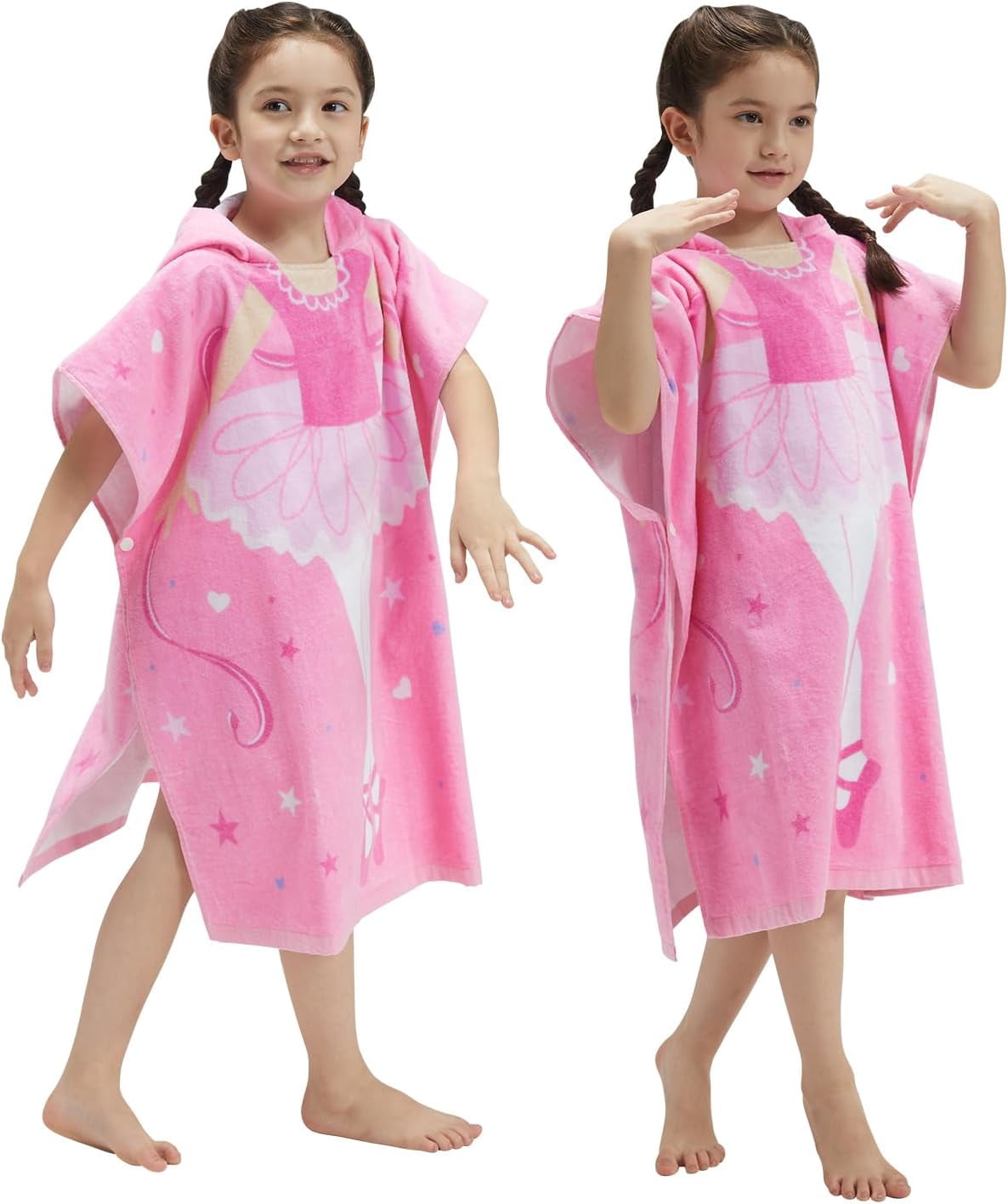 Kids Princess Hooded Towel Bath Beach Soft Cotton Towels Girls ...
