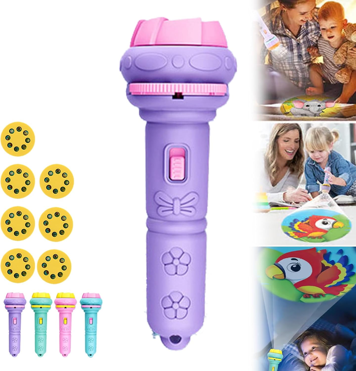 Kids Projection Flashlight, Projector Light Torch Slide, Projector ...