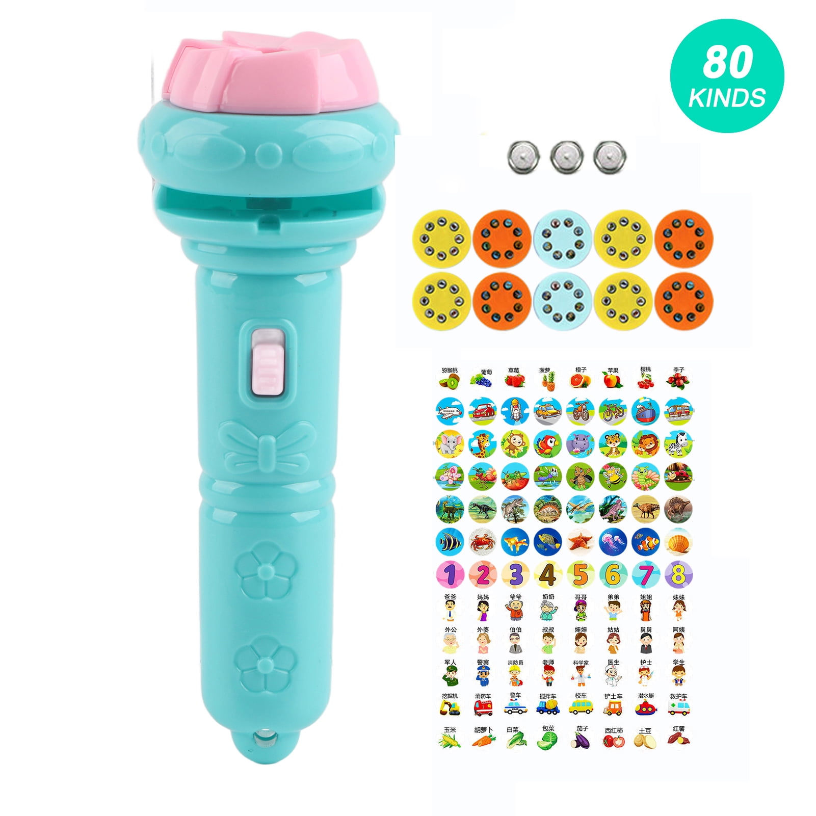 Kids Projector Flashlight Different Animal Patterns Early Educational ...
