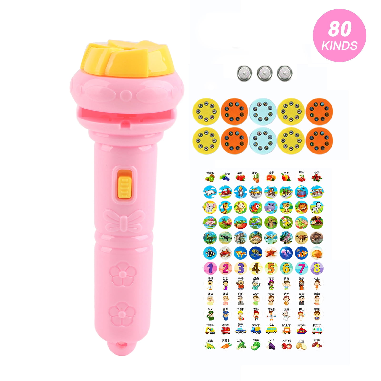 Kids Projector Flashlight Different Animal Patterns Early Educational ...