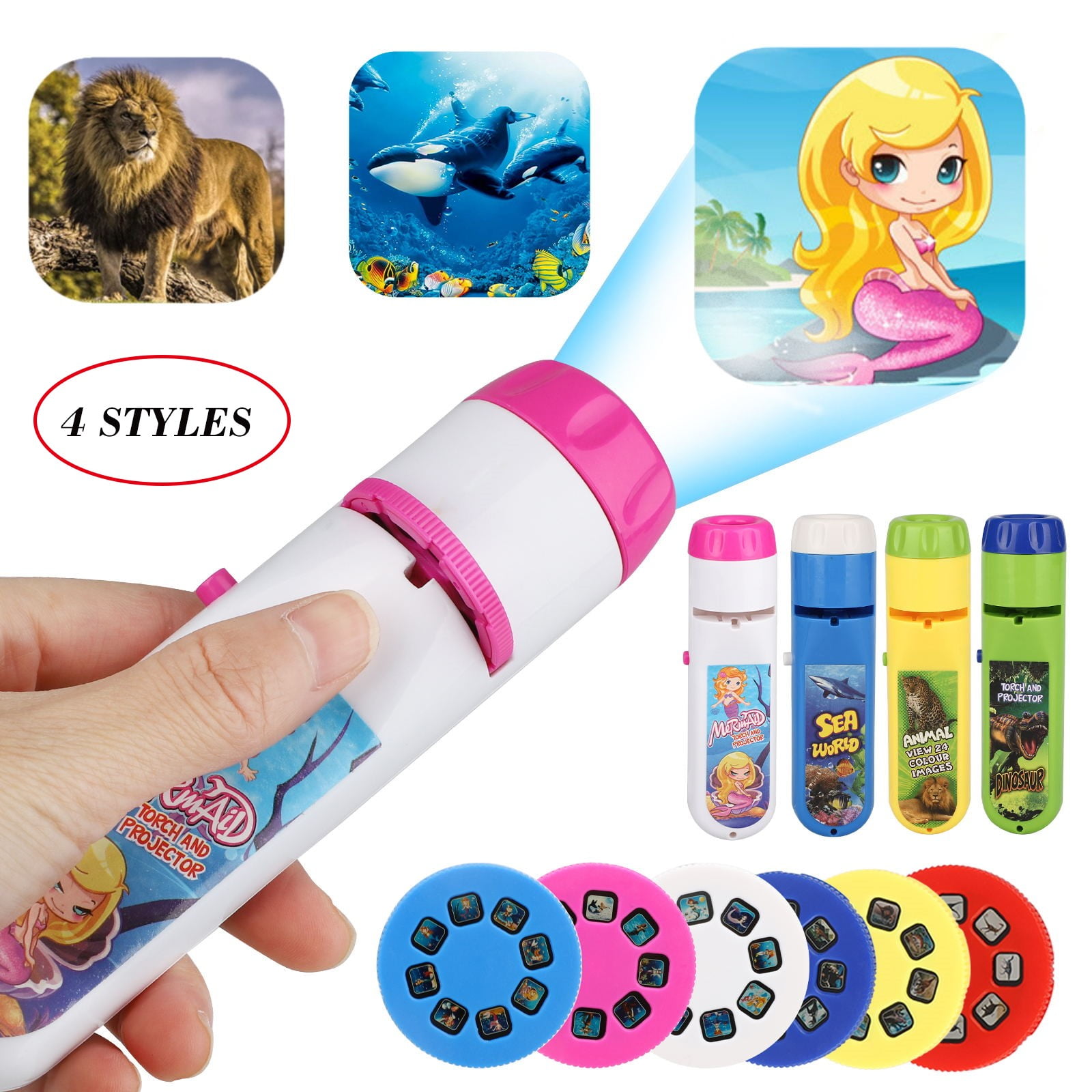 Kids Projector Flashlight, Projection Light Toy, Enhanced Story ...