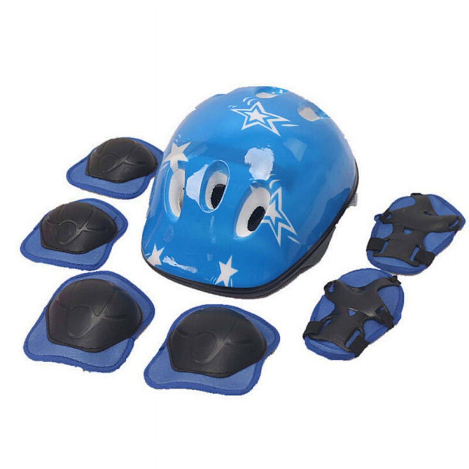 Kids Protective Gear Set Adjustable Helmet Knee Elbow Pads Wrist Guards ...