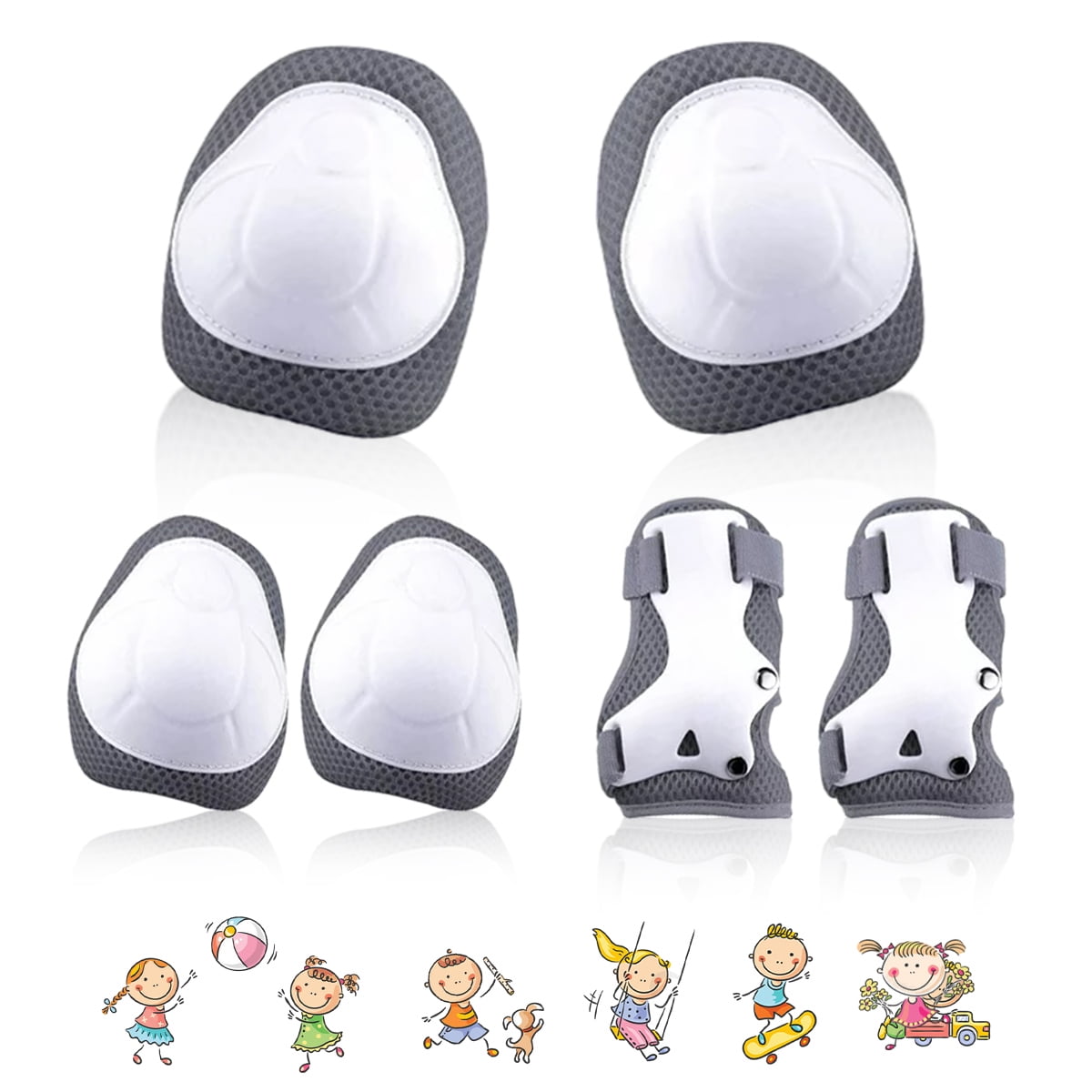 Kids Protective Gear Set Knee Pads for Kids 3-14 Years Toddler Knee and ...
