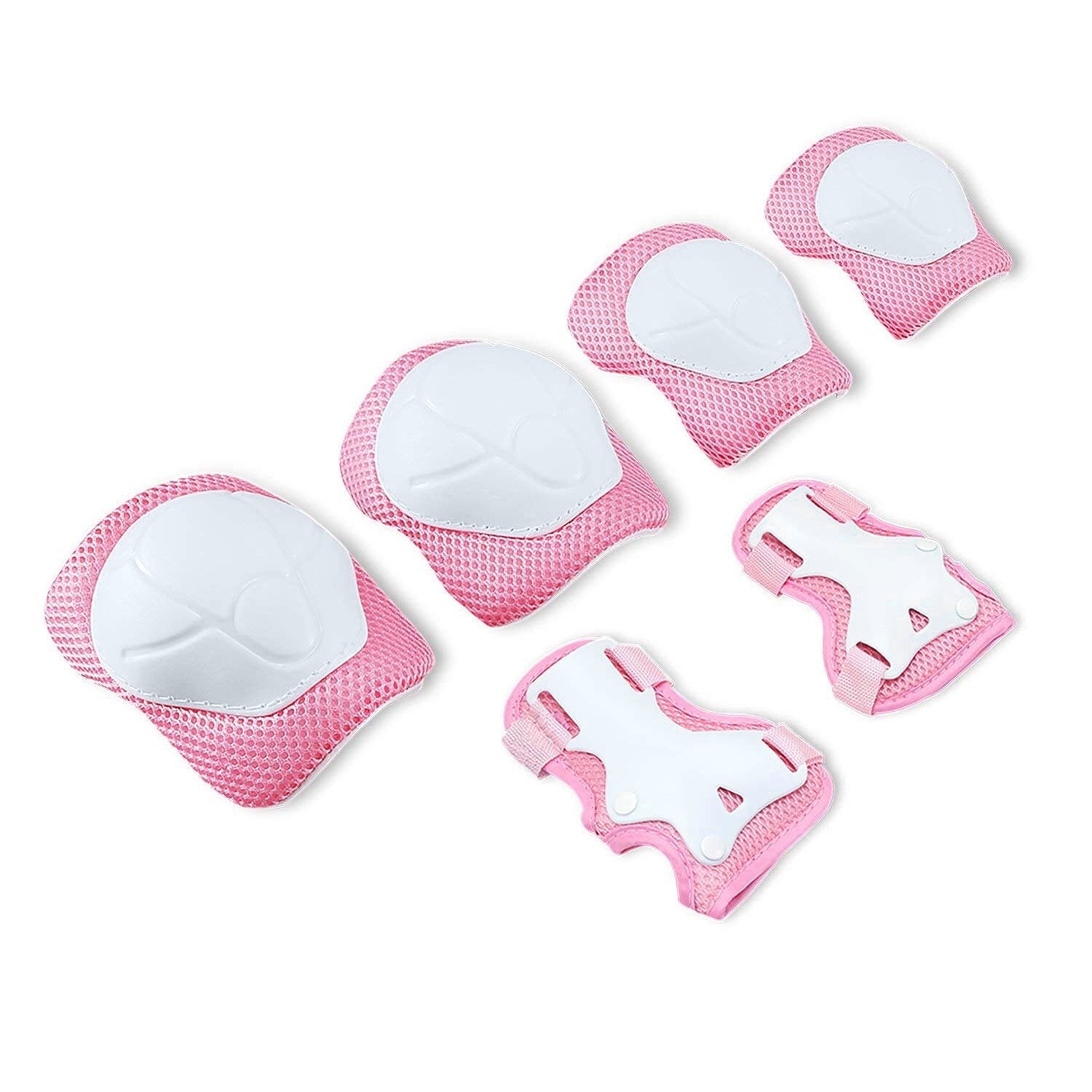 Qishi Kids Protective Gear Set, Knee Pads, Elbow Pads, Wrist Guards, 2 ...