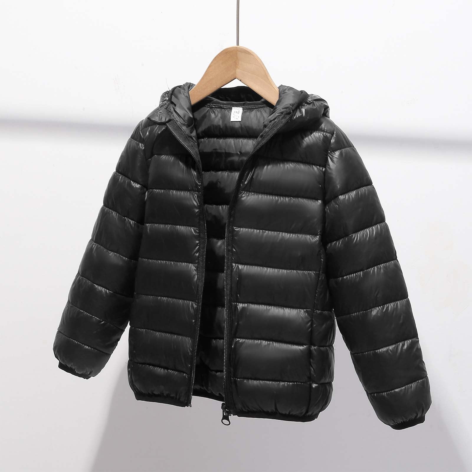 Kids Puffer Coat with Hood Winter Coat Kids Children Down Jackets Lightweight Boys and Girls ...