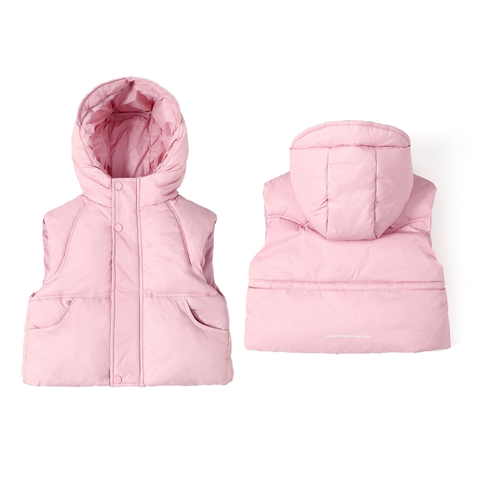 Kids Puffer Vest Boys Vest Hoodie Vest Zipper Up Down Coats Kids Puffer ...