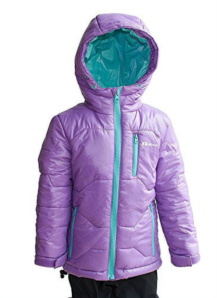 Kids Puffy Winter Jacket Purple/Teal - Walmart.com