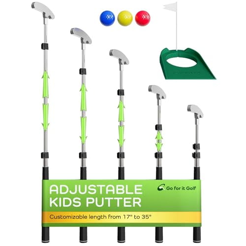 Kids Putter with Adjustable Size for Junior Golfers with Extendable ...