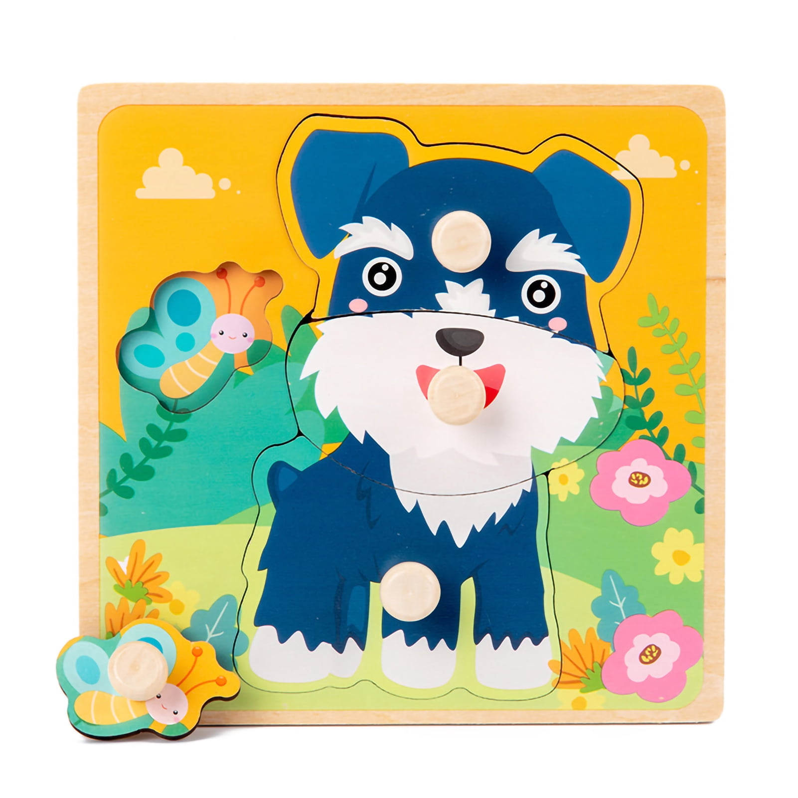 Kids Puzzle Board - Educational - Perfectly Match with Knob - Easy to ...