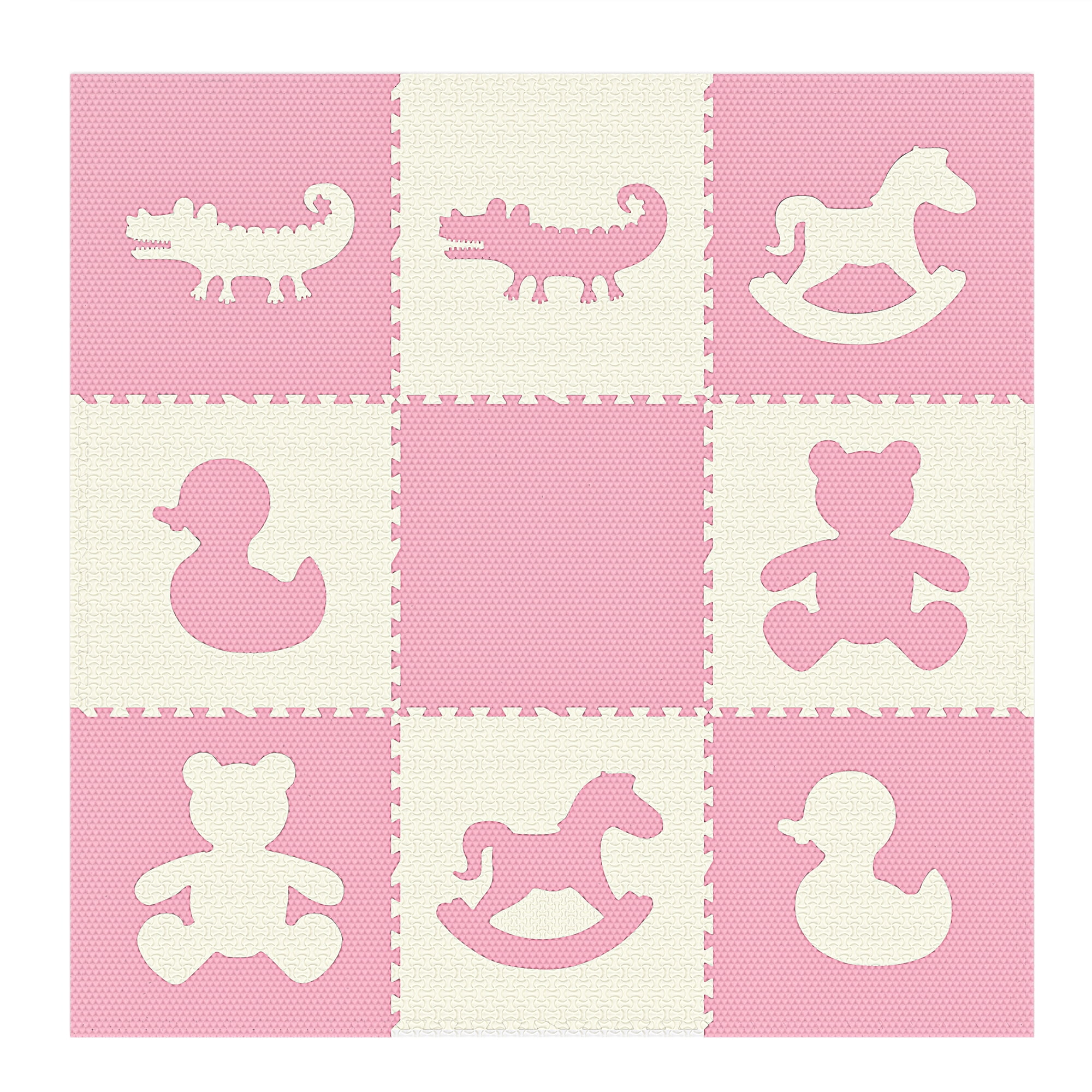 Kids Puzzle Exercise Play Mat with Textures and Borders - Jumbo Size 73 ...