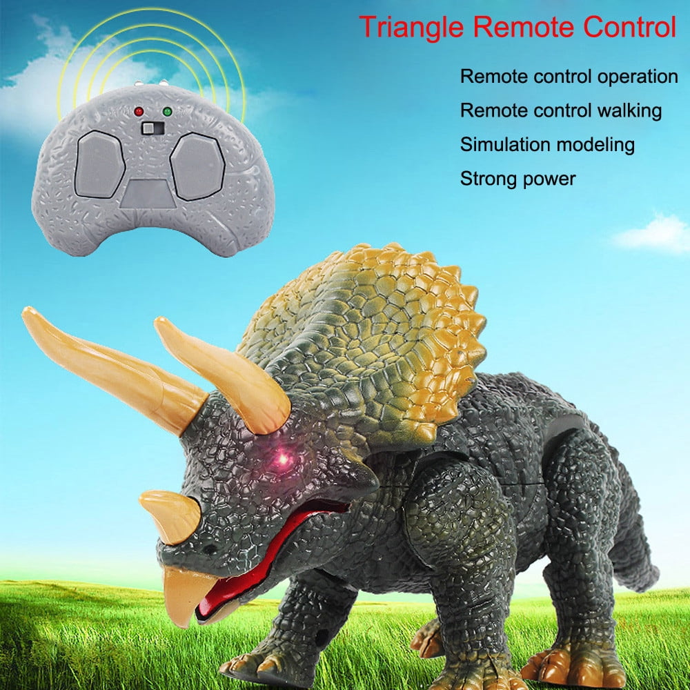 Kids RC Triceratops LED Infrared Remote Control Toy, Remote Control ...