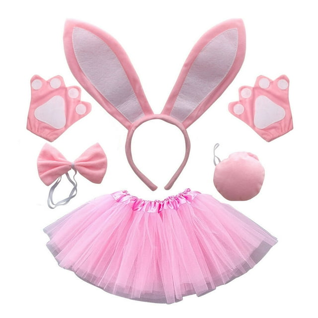 Kids Rabbit Costume Set Easter Animal Bunny Dress Up Outfits - Walmart.com