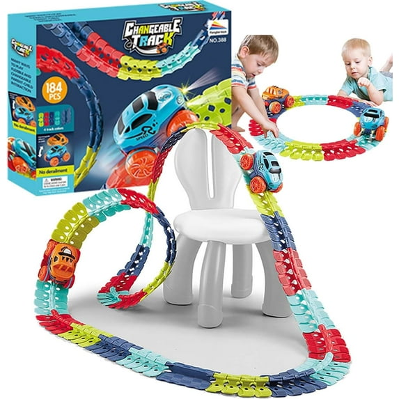 Kids Race Track Set, Anti Gravity Race Track with Car, Flexible Race ...
