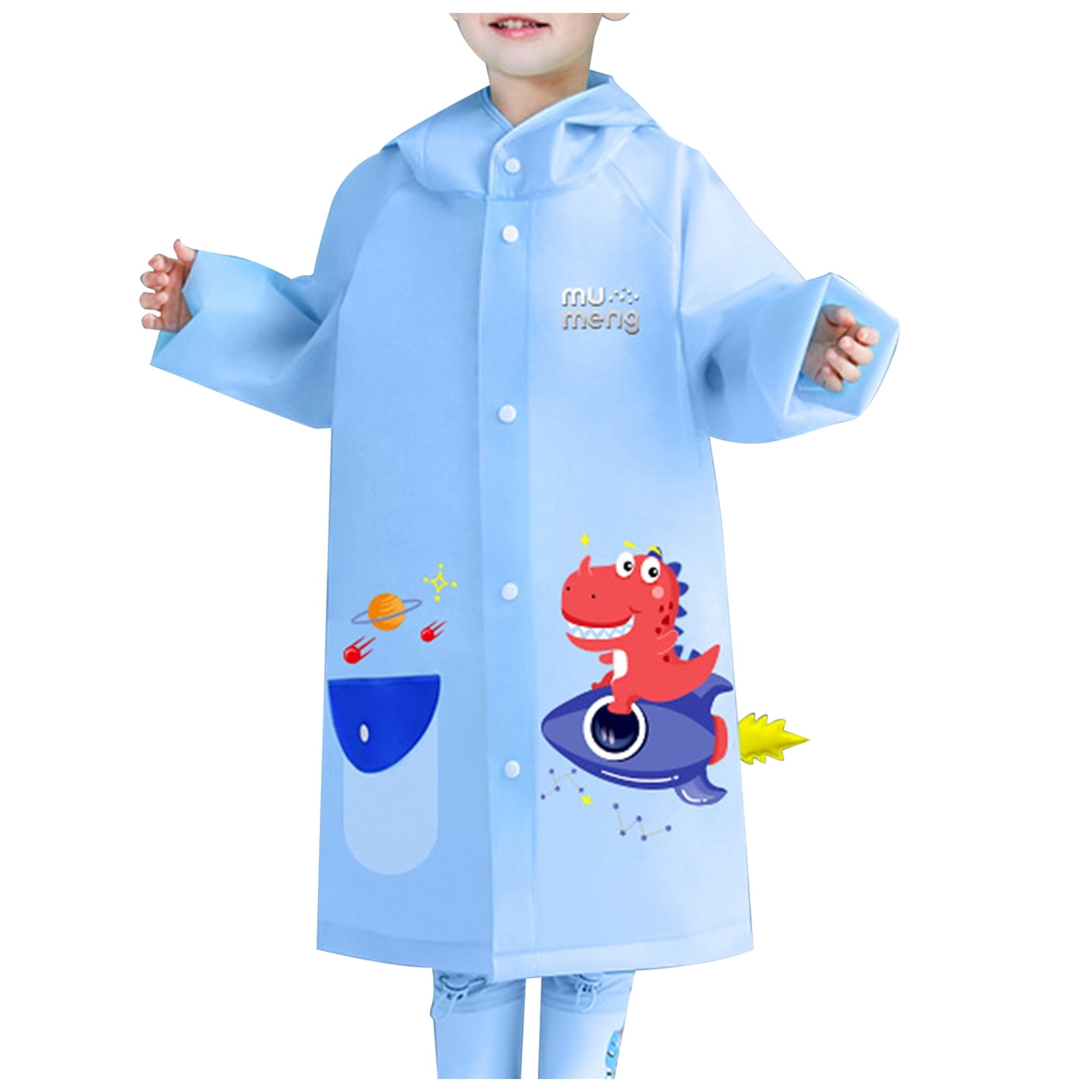 Kids Rain Coat Children's Cartoon Animal Prints Raincoat Boys and Girls ...