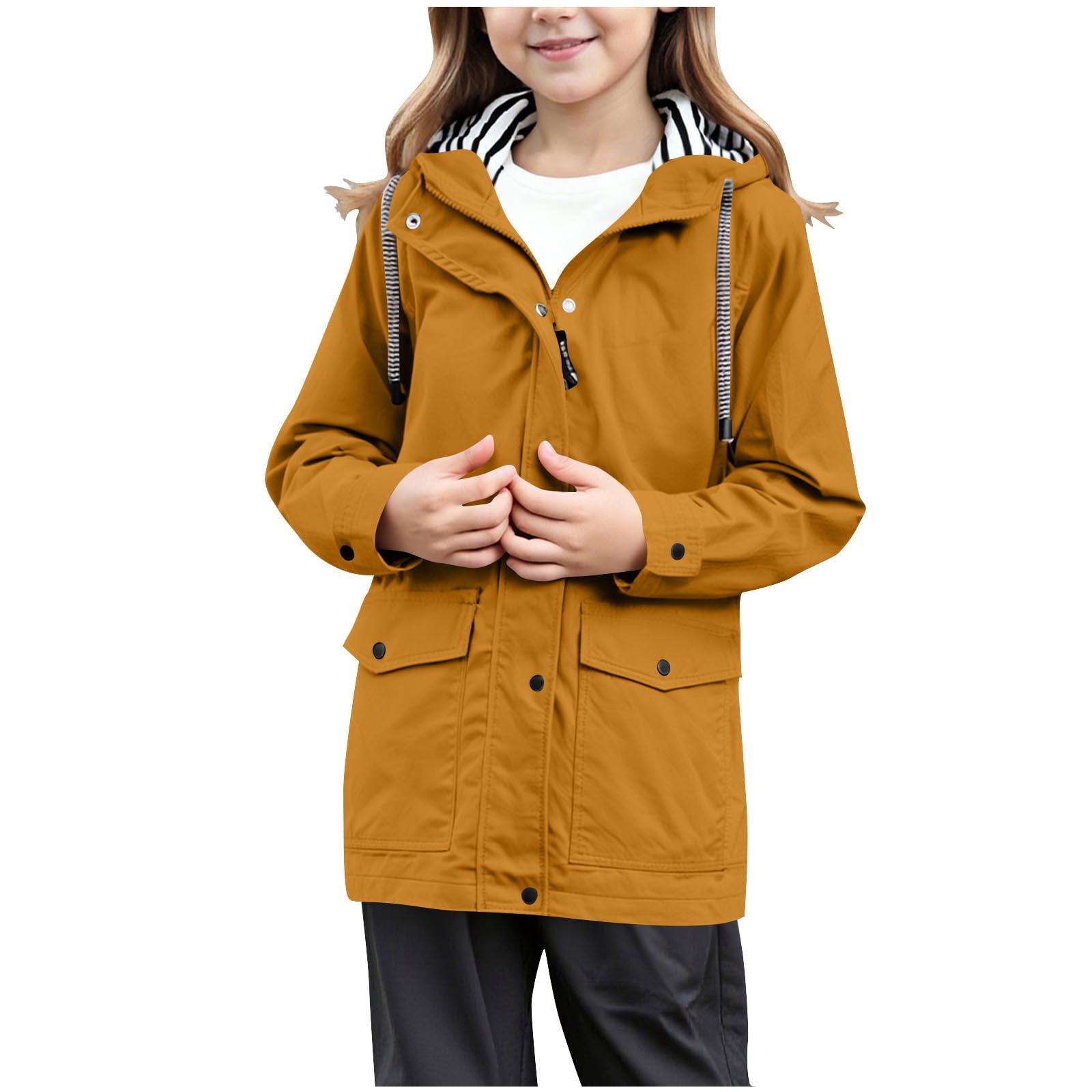 Kids Rain Coat Waterproof Active Outdoor Rain Jacket Lightweight Zip up ...