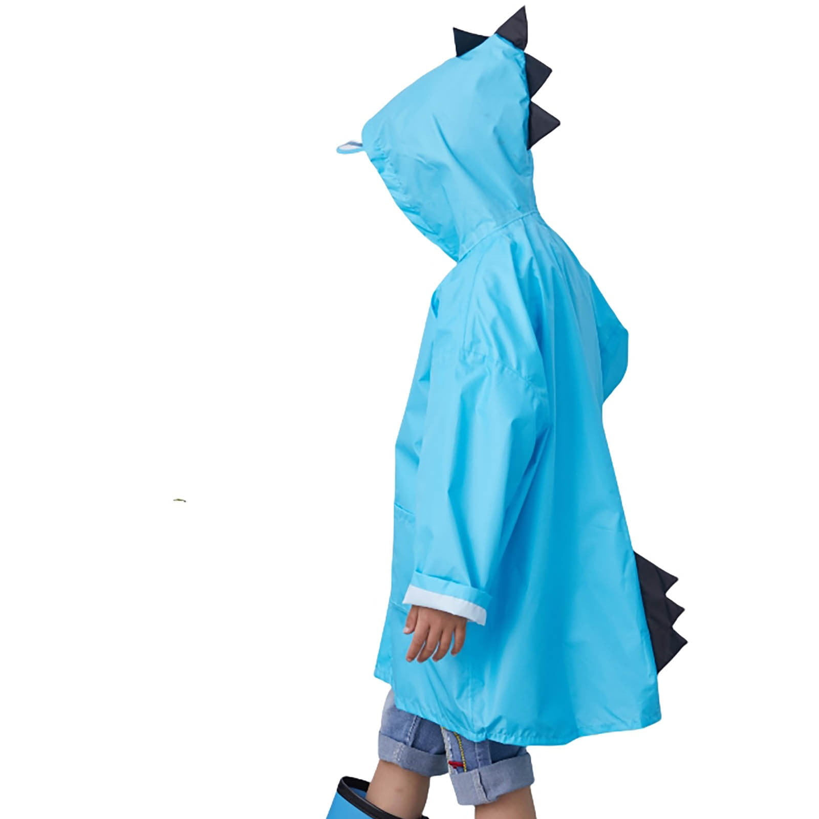 Kids Rain Jacket,Solid Color Buttoned Rain Poncho Thick Waterproof ...