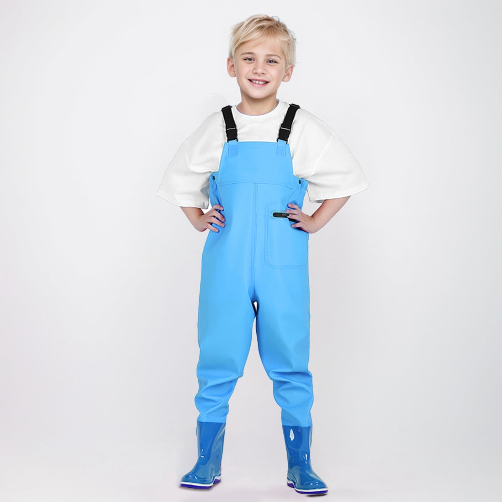 Kids Rain Pants Mud Proof Rain Suspender Trousers Boys Overalls for ...