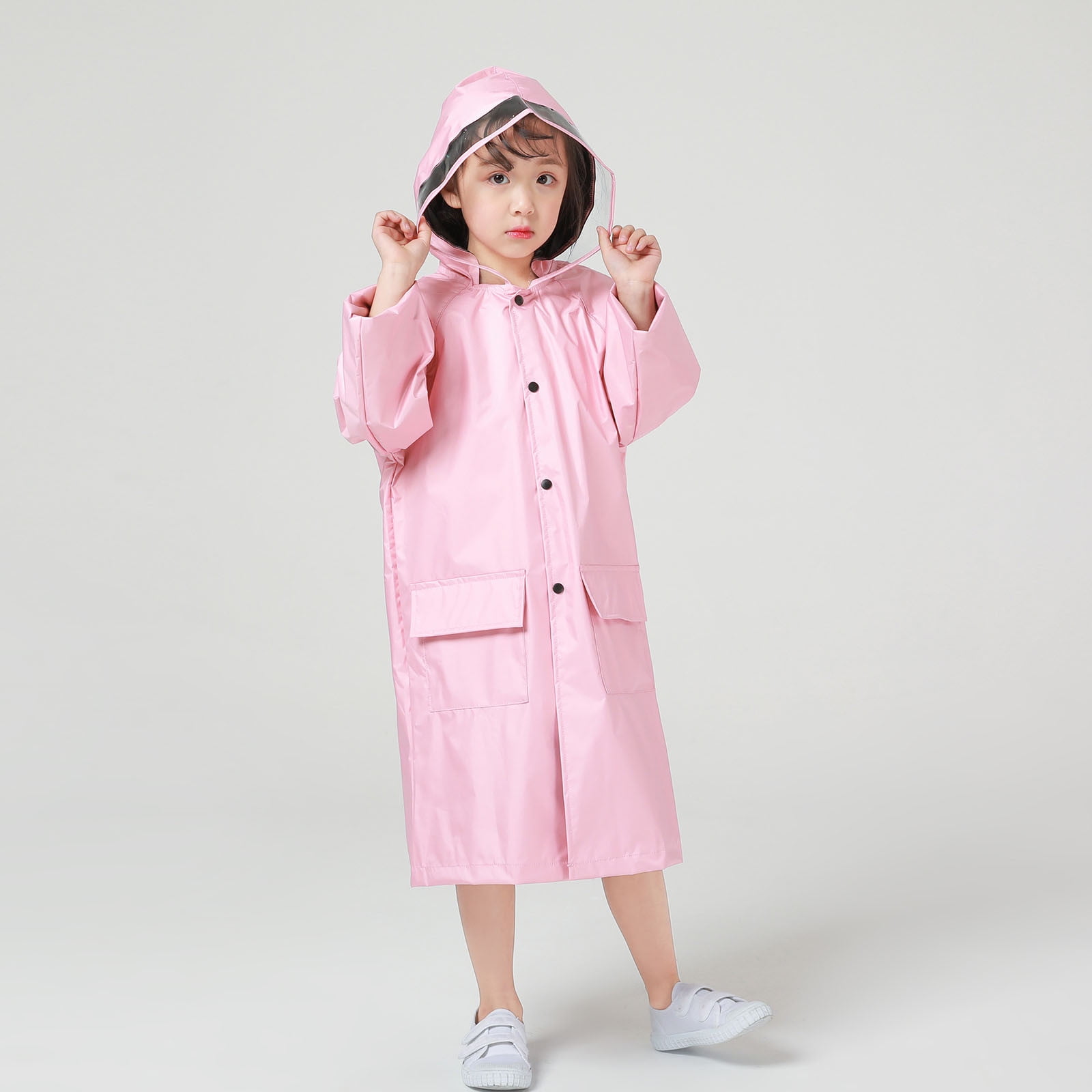 Kids Rain Suit with Hood Waterproof Rain Poncho Long Sleeve Raincoat ...