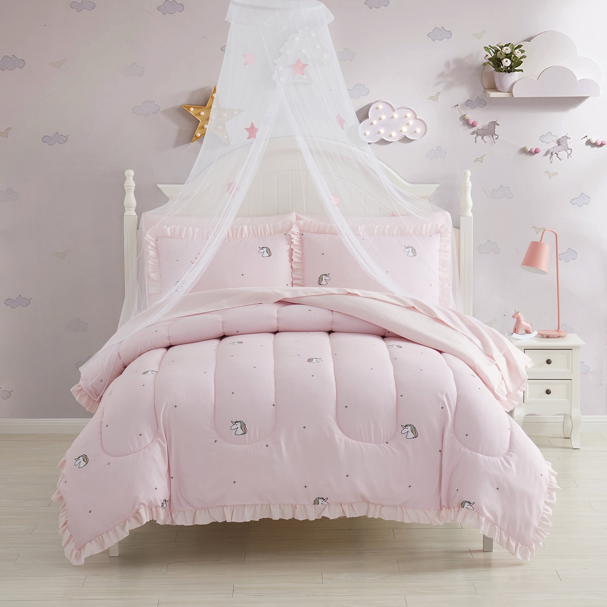 Sweet Home Collection Kids Rainbow Unicorn Bed in a Bag, 7 Piece ...