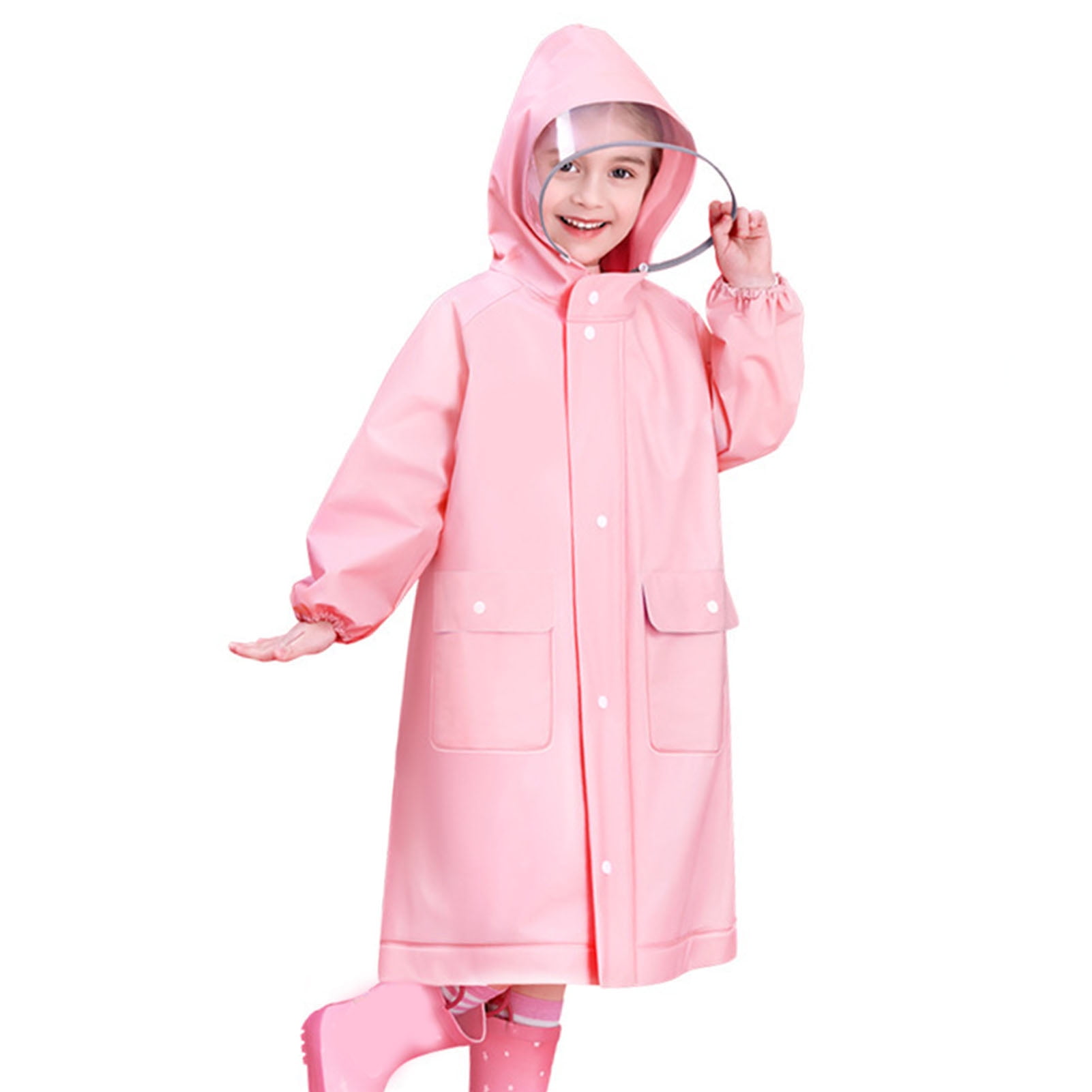 Kids Raincoat Sakura Pink Cute Waterproof Lightweight Durable Kids Rain ...