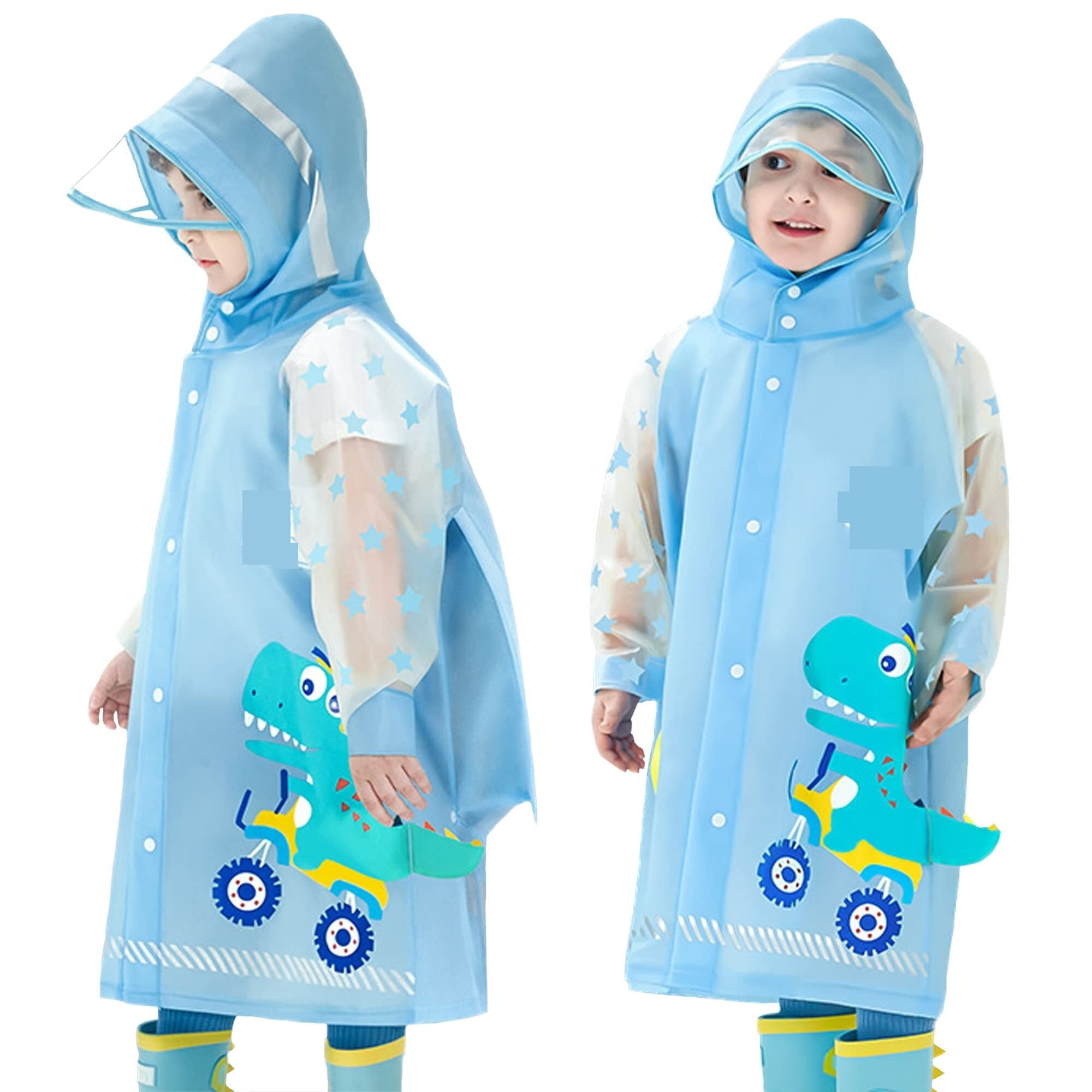 Kids Raincoats For Girls Boys Waterproof Rain Jacket Cartoon Dinosaur Toddler Rain Wear Children ...