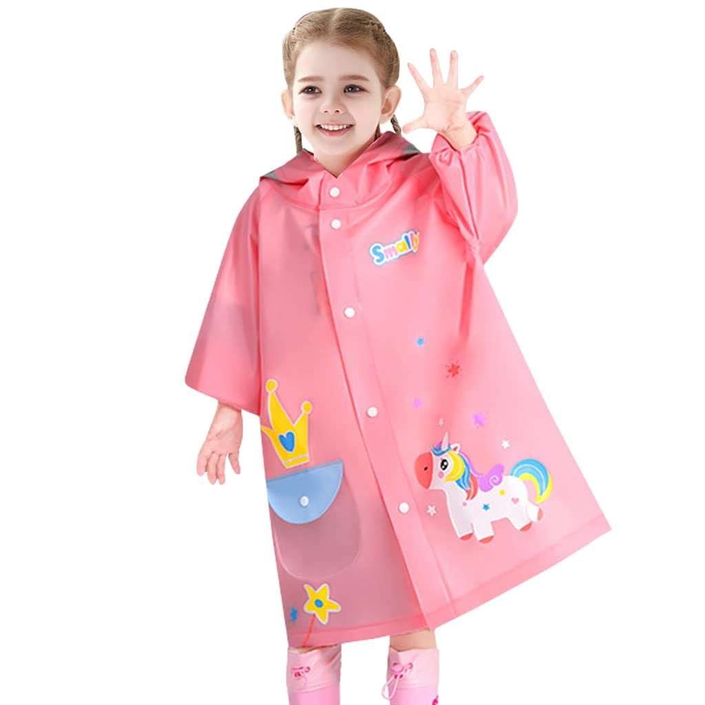 Kids Raincoats, Waterproof Rain Jacket Boys Girls Rain Poncho Toddler ...