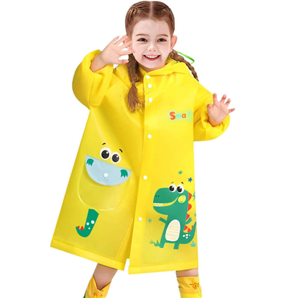 Kids Raincoats, Waterproof Rain Jacket Boys Girls Rain Poncho Toddler Rainwear 3D Cartoon Rain ...