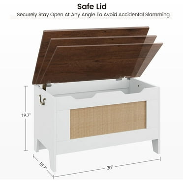 Costway Kids Princess Wooden Bench Seat Toy Box Storage Organizer ...