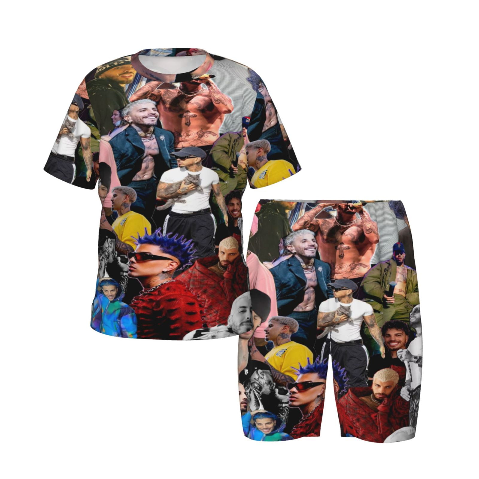 Kids Rauw Alejandro Pajamas Set Cartoon Sleepwear Short Set Outfit For ...