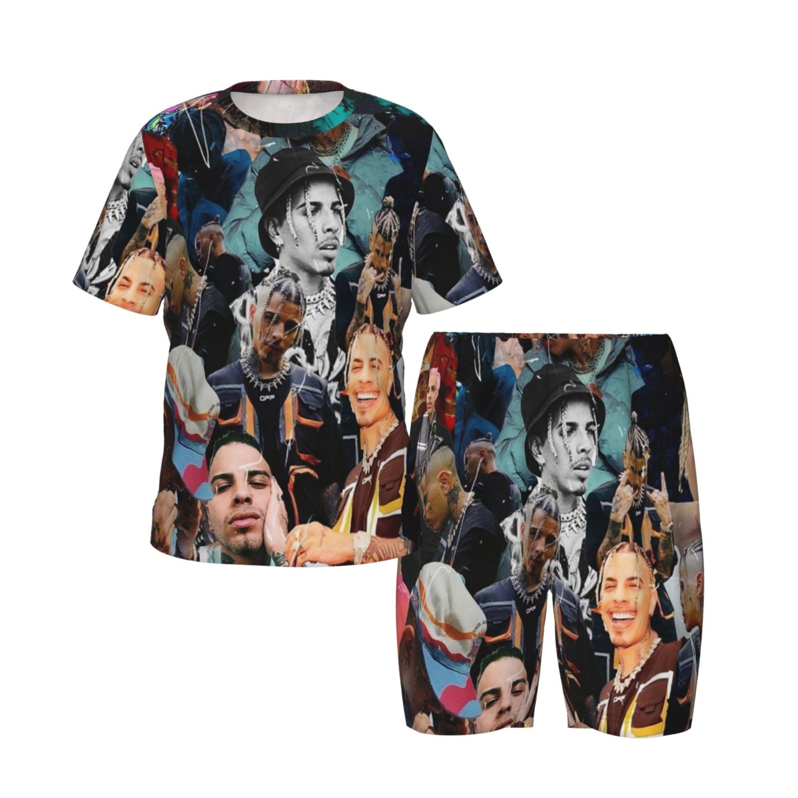 Kids Rauw Alejandro Pajamas Set Cartoon Sleepwear Short Set Outfit For ...