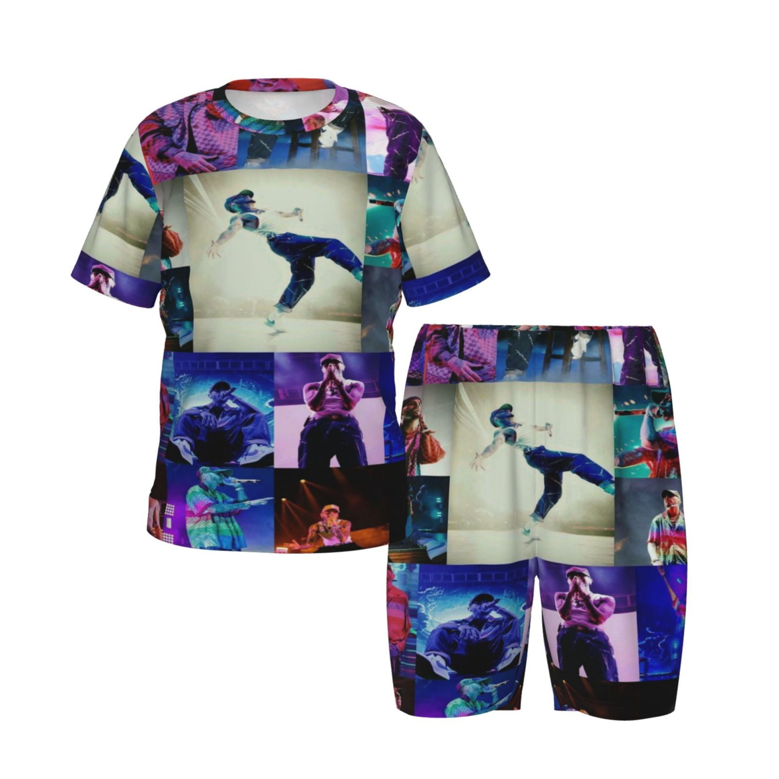 Kids Rauw Alejandro Pajamas Set Cartoon Sleepwear Short Set Outfit For ...