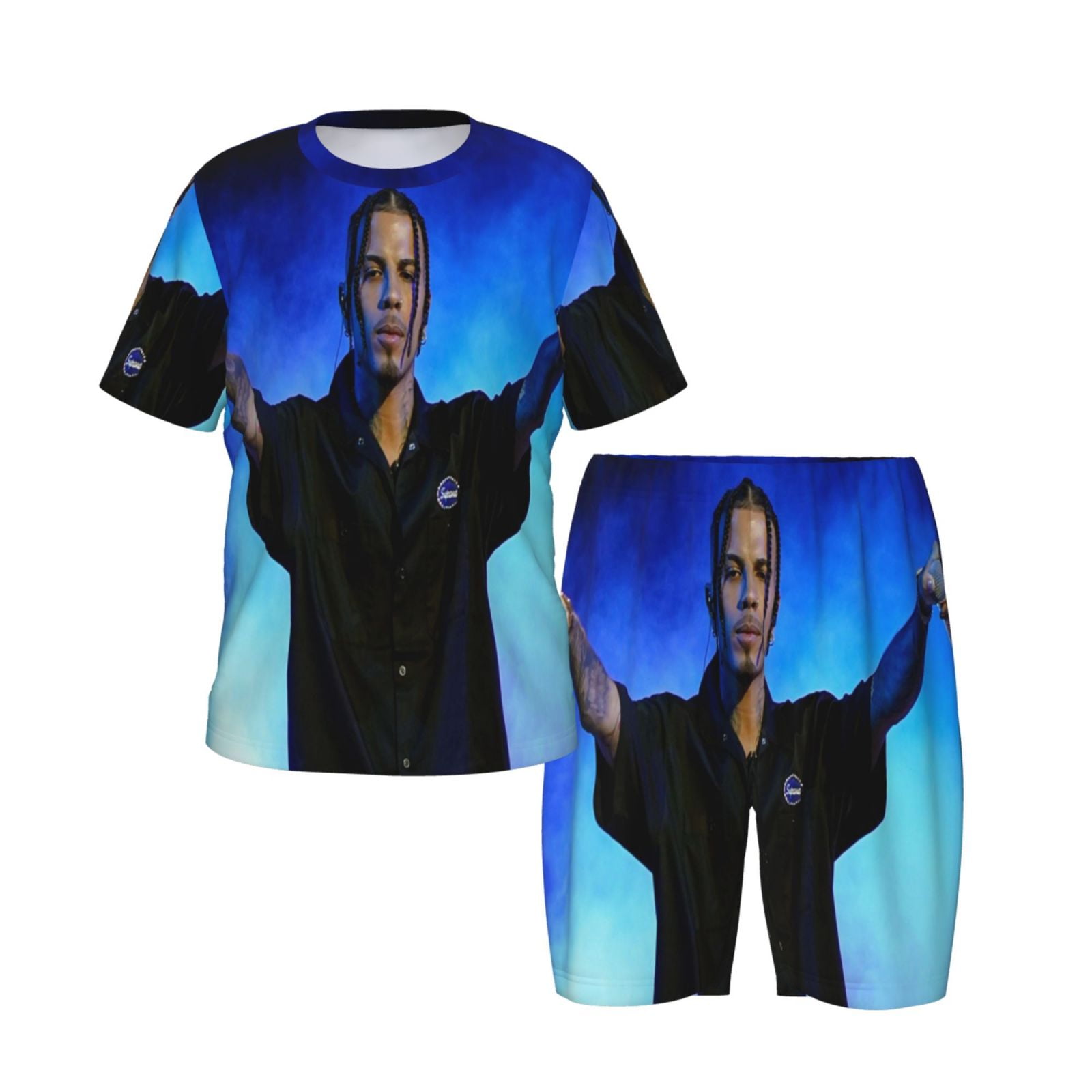 Kids Rauw Alejandro Pajamas Set Cartoon Sleepwear Short Set Outfit For ...